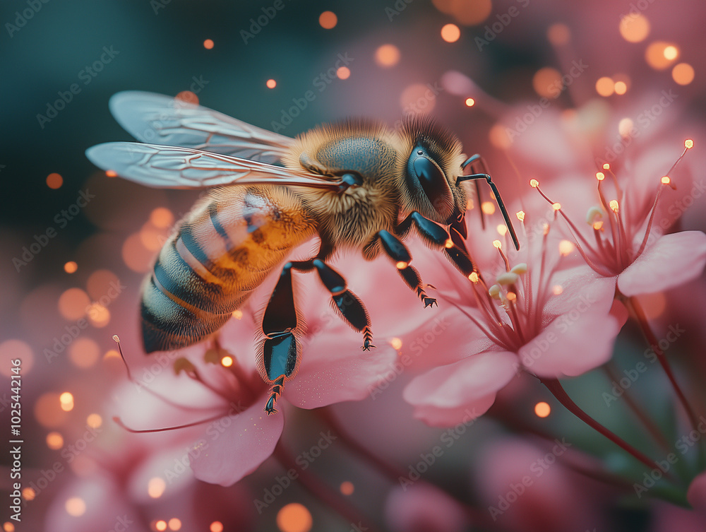 Bees and wasps in the honey ecosystem, wasp neurofiber system like ...