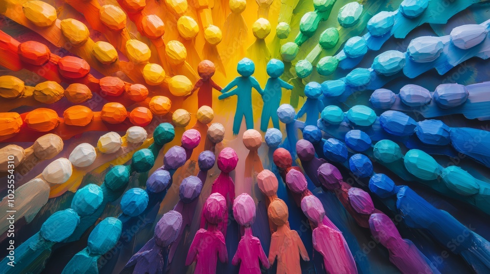 Concept Of Belonging and inclusion idea as a symbol of diverse people ...