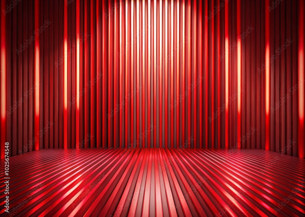 Red Abstract Stage Background with Vertical Stripes for Seamless ...