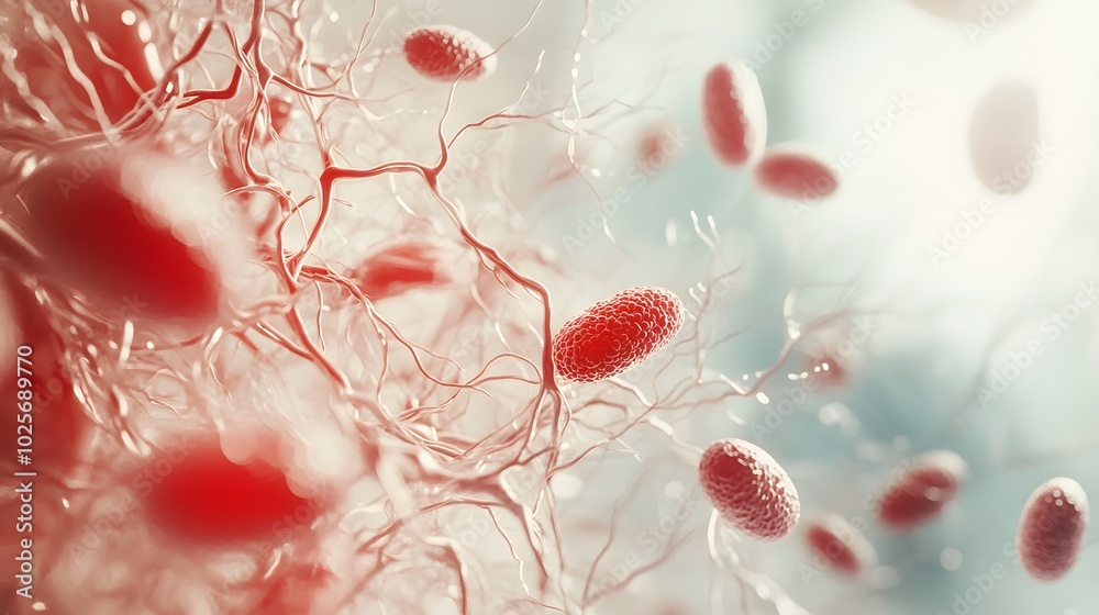 9. An animated depiction of white blood cells moving through lymphatic ...
