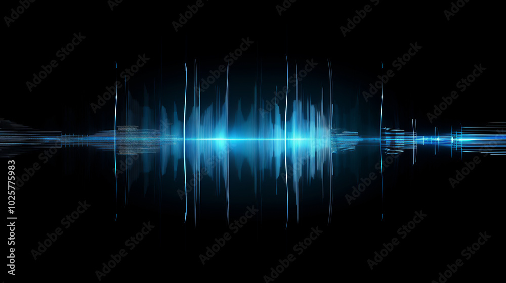 Audio soundwave scope signal as an abstract background depicting a ...