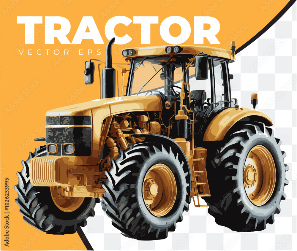 Tractor Isolated EPS Vector (Made by AI and then turned into Vector in ...