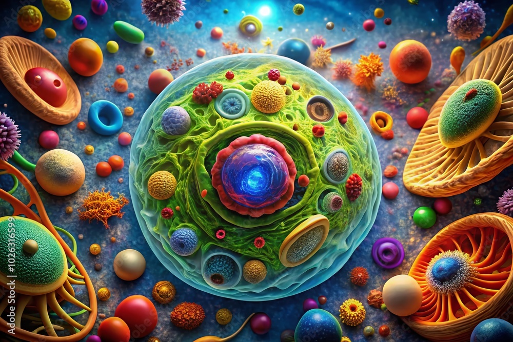 Detailed View of Animal Cell Under Microscope: Structure, Organelles ...