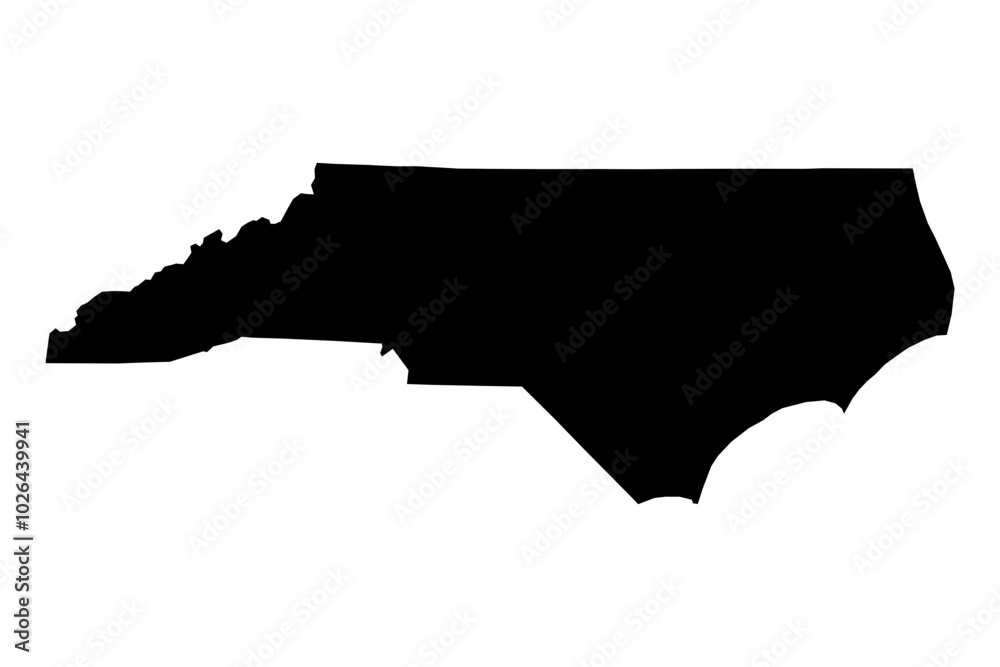 North Carolina State Silhouette - Black SVG Map of North Carolina Shape ...
