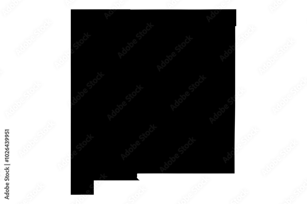 New Mexico State Silhouette - Black SVG Map of New Mexico Shape for ...