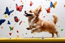 Dog Chasing Butterflies Free Stock Photo - Public Domain Pictures