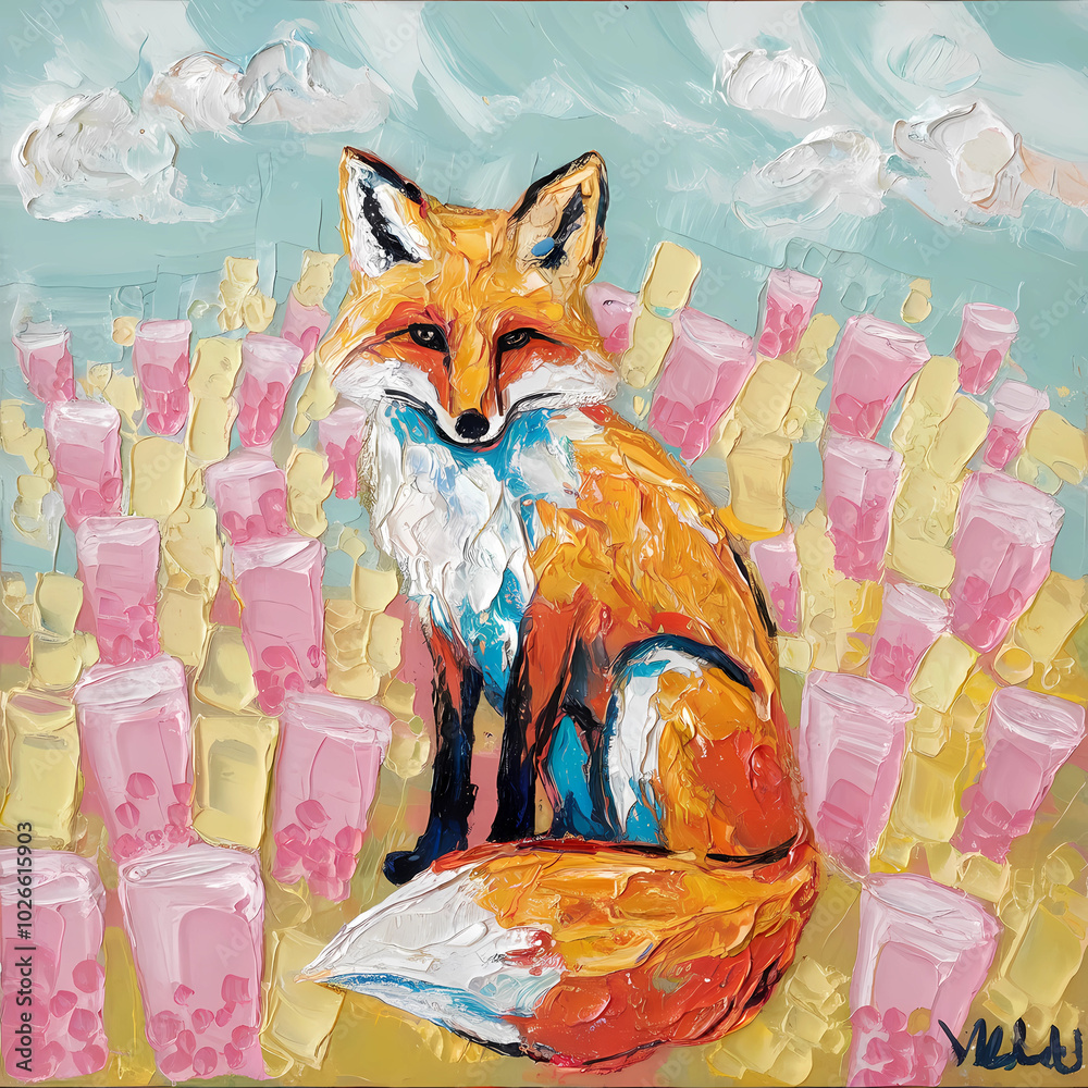 Fox Animal Bubble tea Boba Foxes Tea Asian Japanese wild predatory fur ...