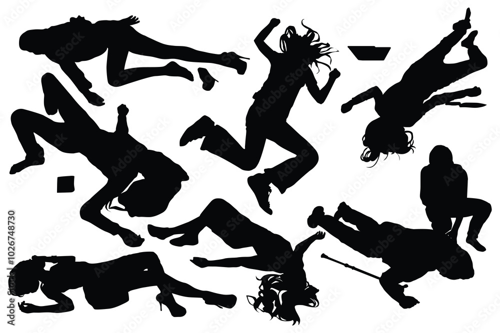 Vetor Crime investigations Scene. Drugged person overdose. Dead girl ...