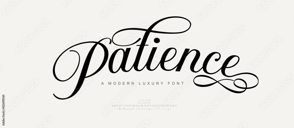 Elegant wedding alphabet font logo classic minimal fashion designs ...