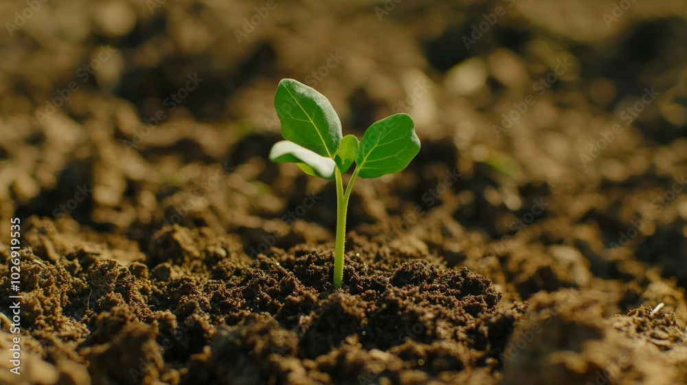 Seedling Emerging from Fertile Soil: A Symbol of New Life and Growth ...