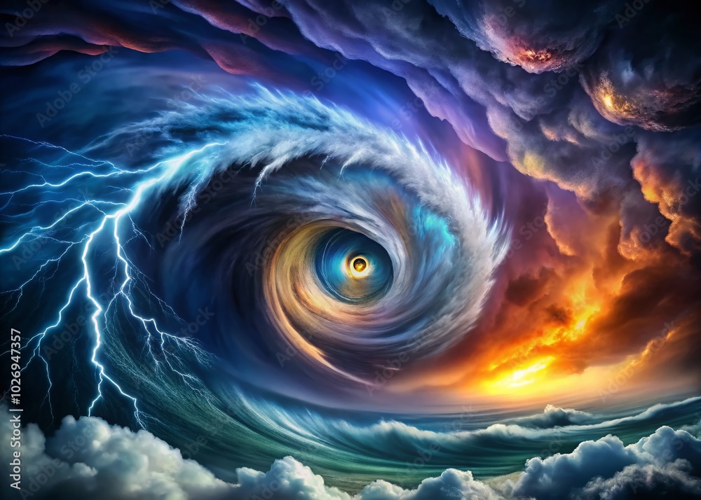 Hurricane Clipart Illustration for Weather and Nature Themes Stock ...