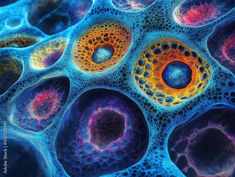 single cell division depicted in stunning detail, showcasing the ...