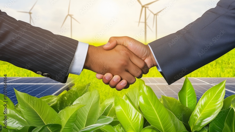 Partnership handshake between two professionals symbolizing ESG ...