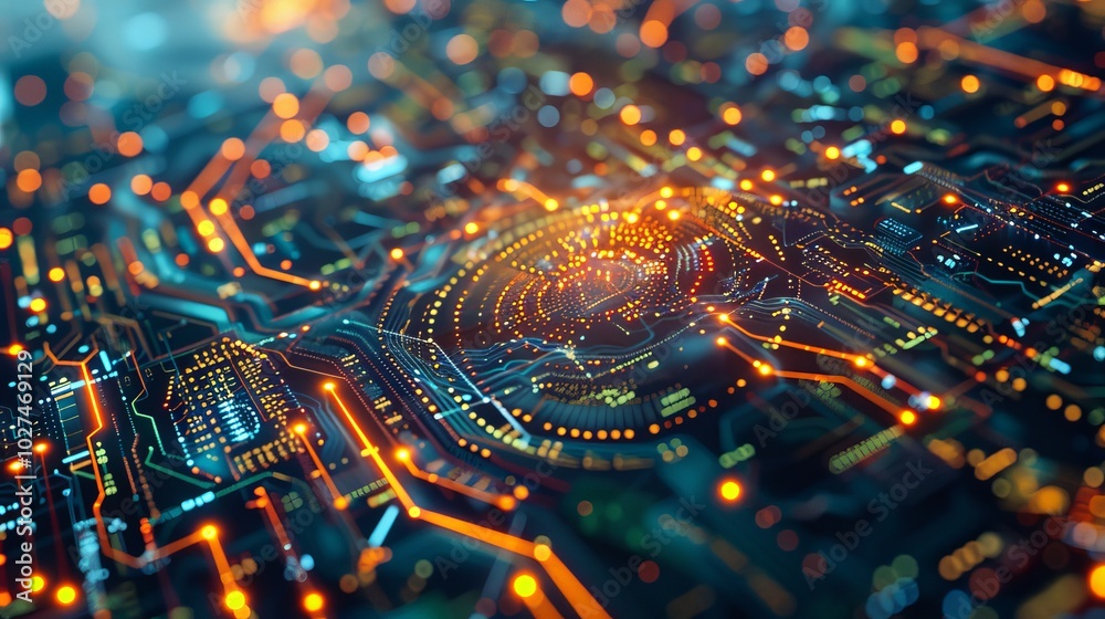 Dynamic geospatial data visualization a stunning high tech background with vibrant patterns ...