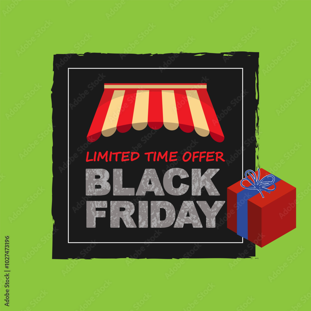 Signboard - Black Friday, limited time offer. Poster, announcement ...
