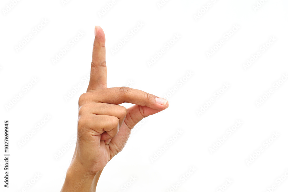 Letter R Hand sign language alphabet in Bisindo. Bisindo is a sign ...