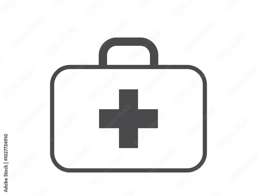 medical case line icon. first aid kit symbol. healthcare and medical ...