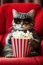 Cats Wearing Pajamas Enjoying Movie Free Stock Photo - Public Domain ...