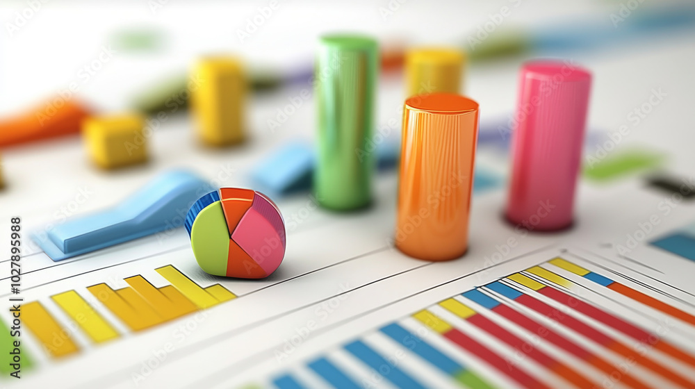 Illustration Stock Different kinds of graphs and charts, like bar ...