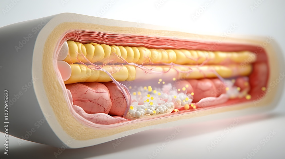 Illustration of Visceral Fat vs. Subcutaneous Fat: A detailed ...