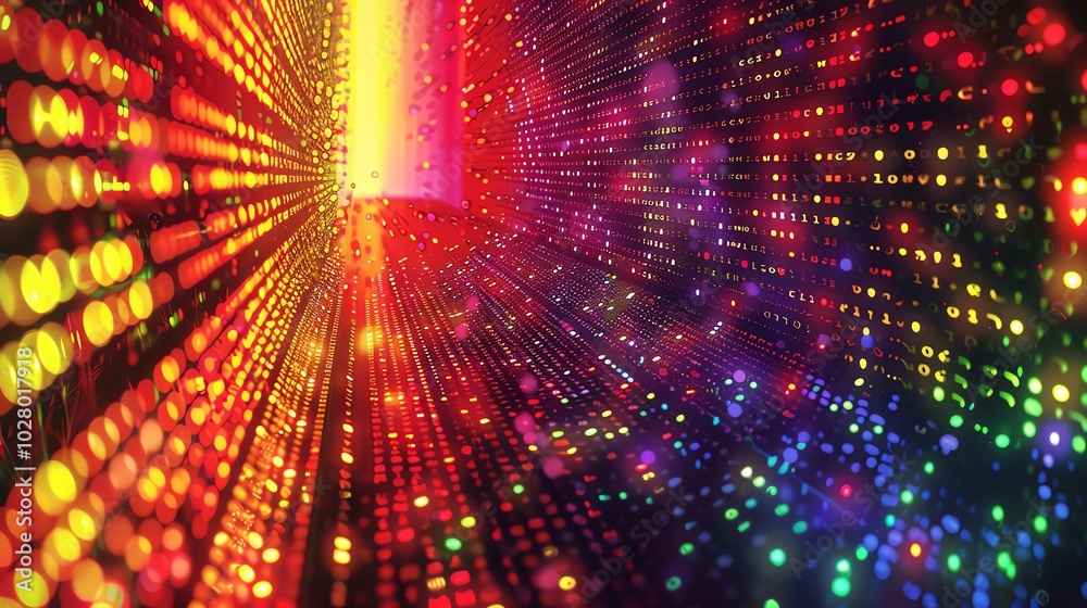 Binary Code Patterns Background Filled With Binary Code In Festive