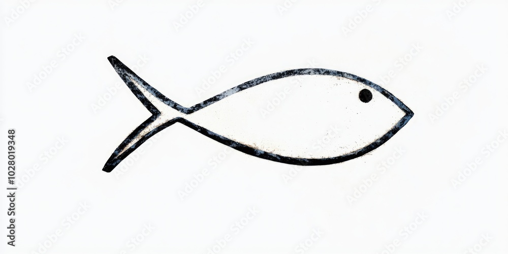 Ichthys. Christian symbol of fish. Early Christian symbol for Christ ...