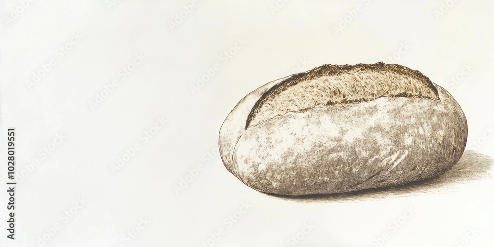 Bread, Christian symbol o Body of Christ, Eucharist. Loaf of bread a ...