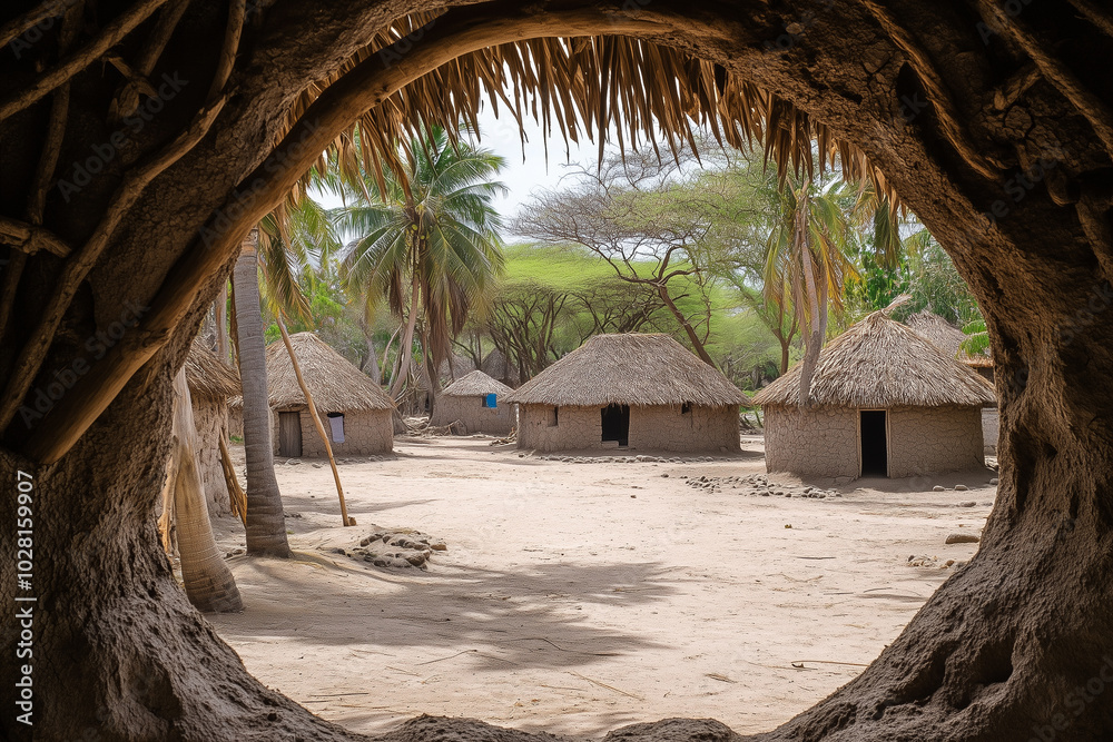 Traditional African houses and villages are deeply rooted in the ...