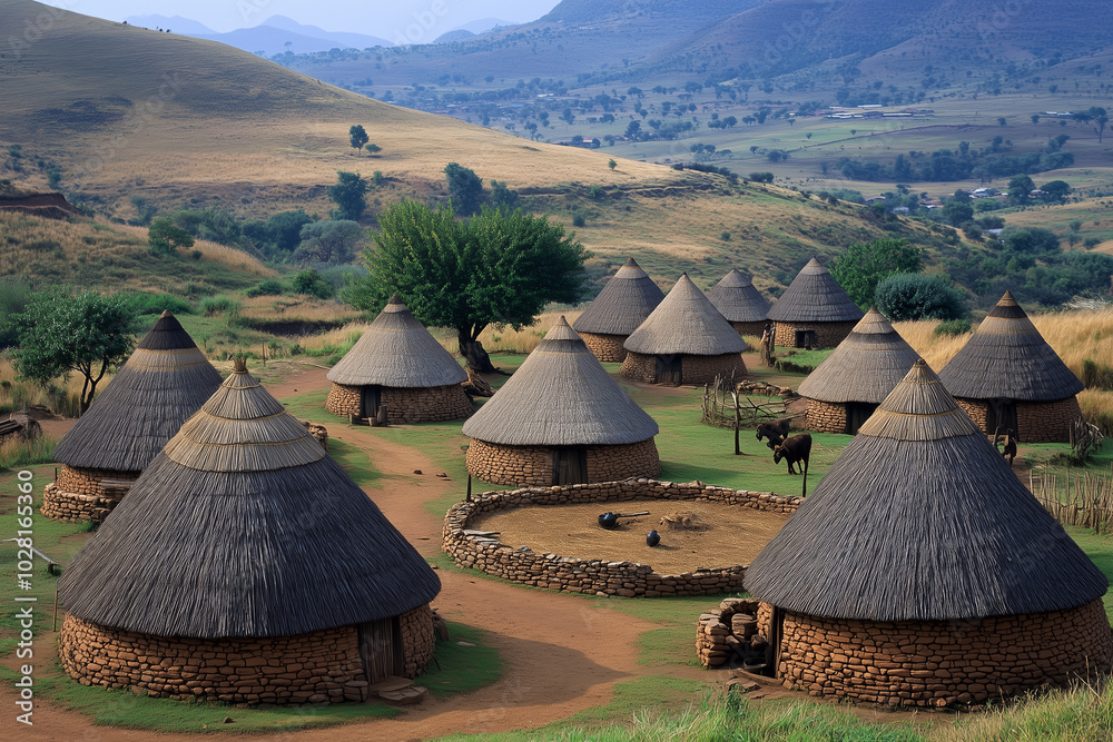 Traditional African houses and villages are deeply rooted in the ...