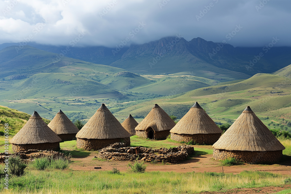 Traditional African houses and villages are deeply rooted in the ...