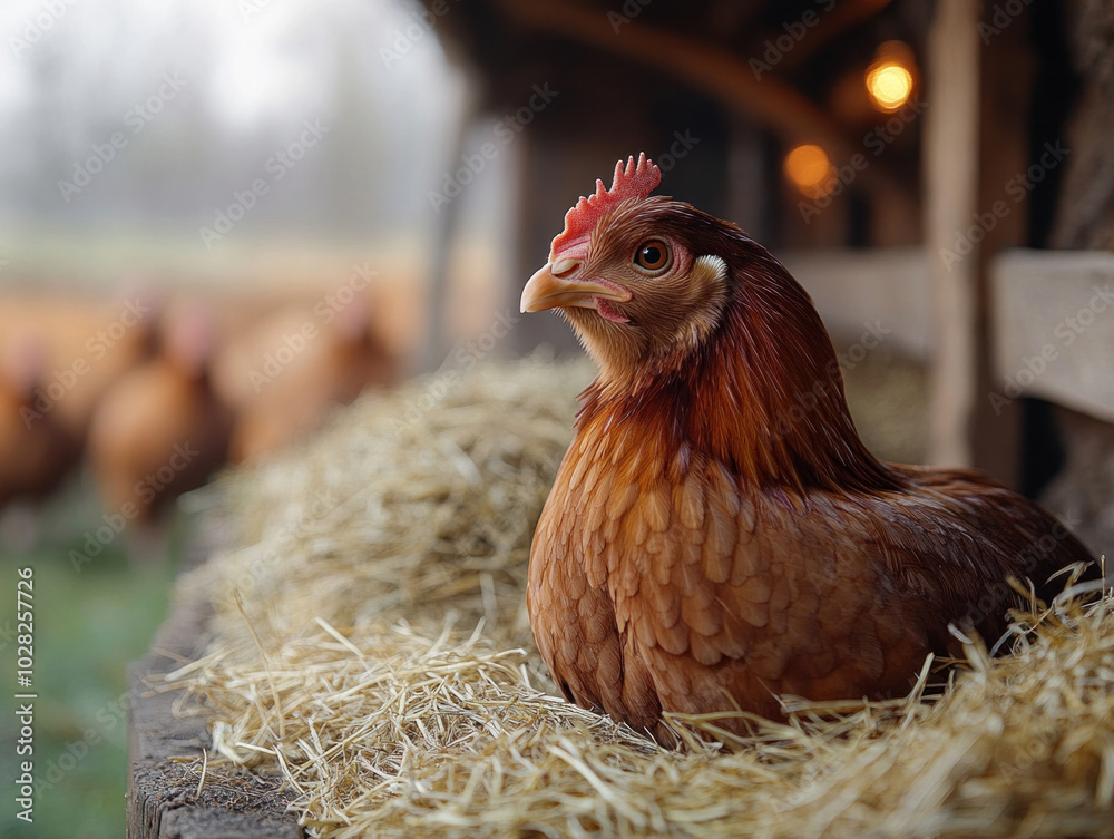 The process of animal husbandry in a sustainable farm setting, with a ...
