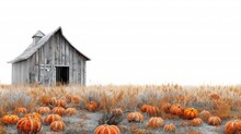 Old Farmhouse And Pumpkin Field Free Stock Photo - Public Domain Pictures