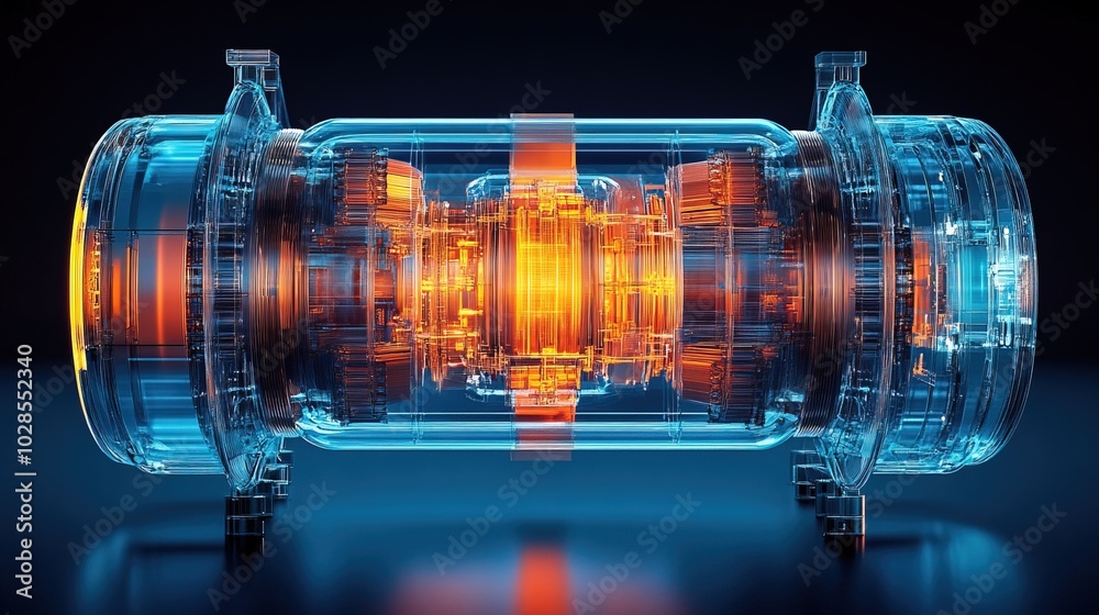 A high-resolution image of a reactor model the heart of nuclear fusion ...