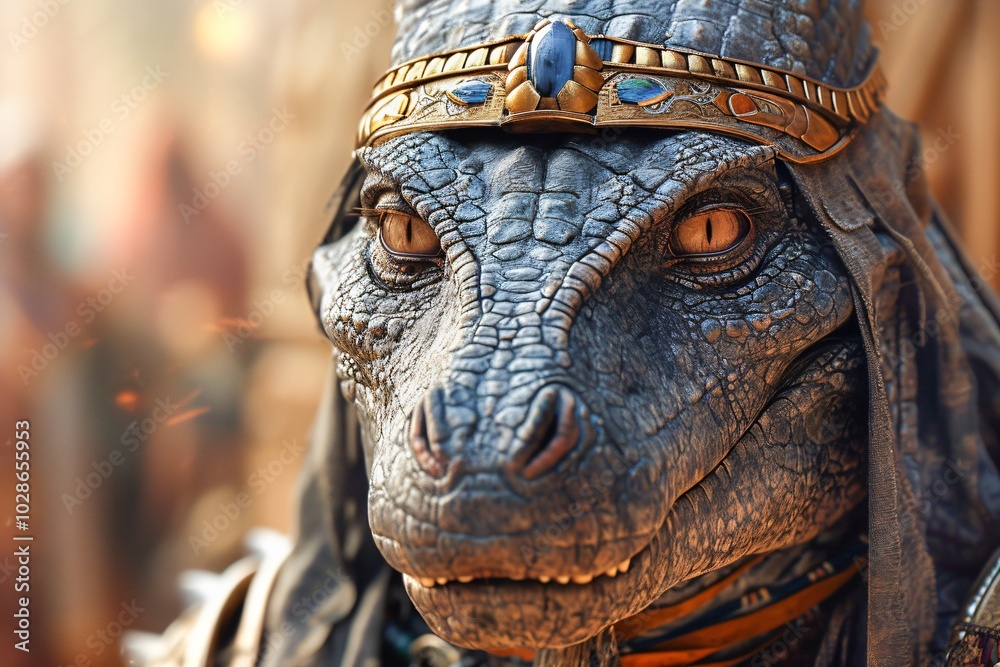 Sobek crocodile god from Egyptian mythology Stock Illustration | Adobe ...