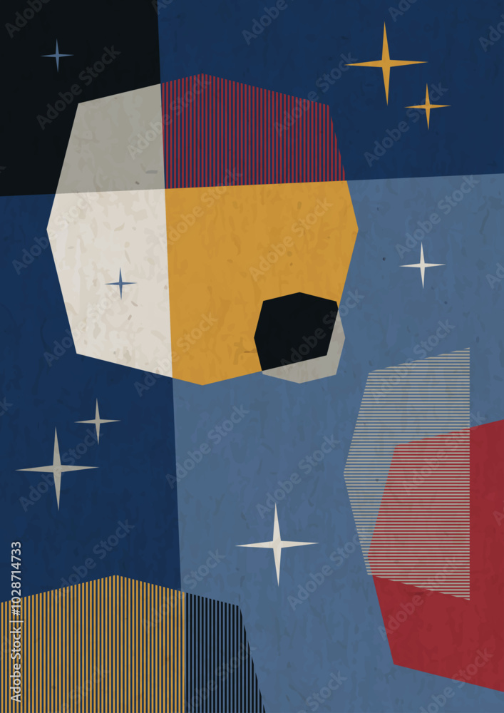 1950s - 1960s Abstract Background, Atomic Age Colors and Style, Space ...