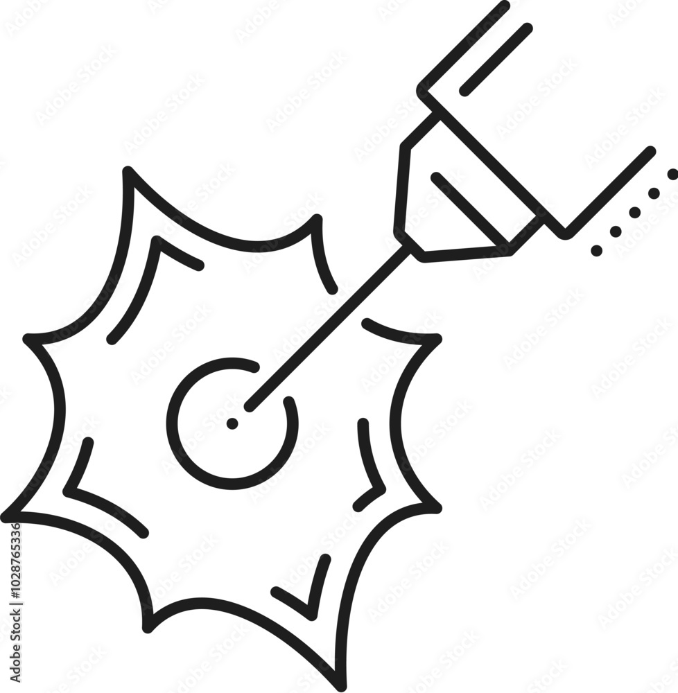 Laser cutting metalwork technology line icon. Steel engraving metalwork ...