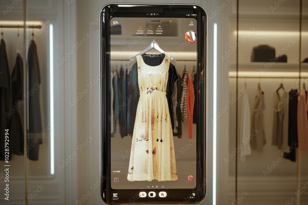 UI design of a Smart Mirror that recommends clothes based on a woman's ...