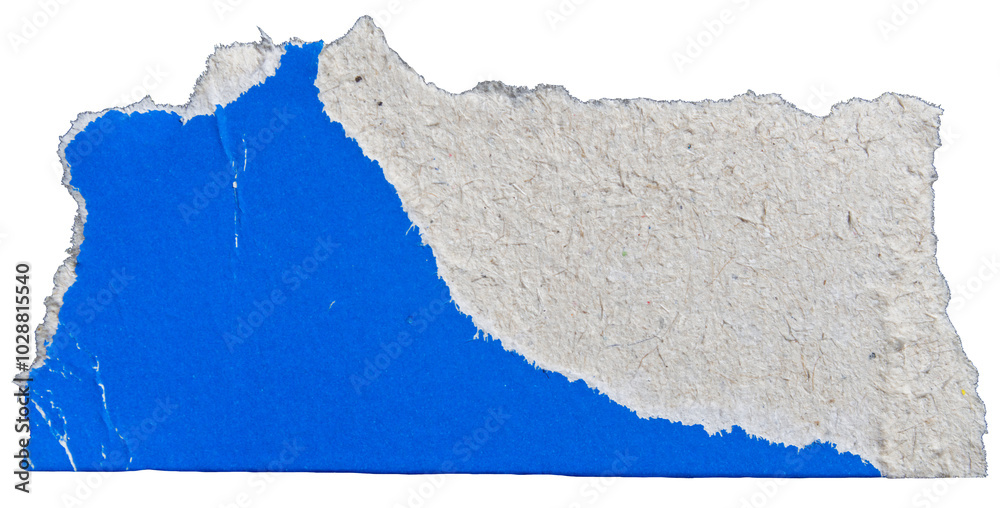 Ripped blue paper torn edges with transparent background png paper tear ...