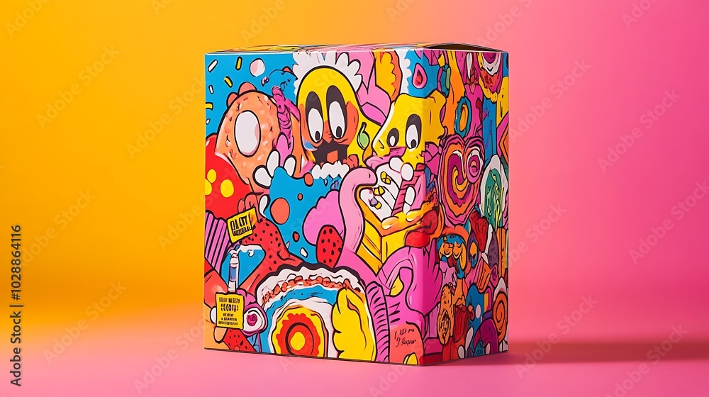 Bright and Colorful Cereal Box Design Stock Photo | Adobe Stock