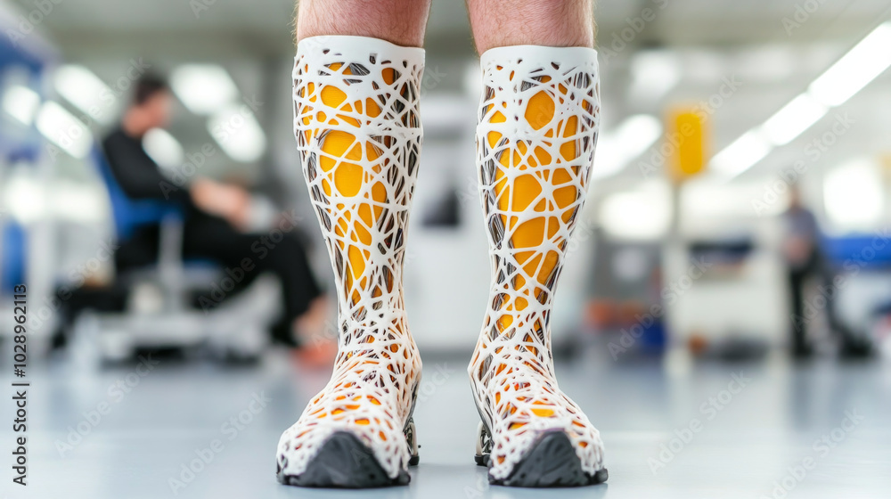 Innovative 3D printed footwear showcases unique design with intricate ...