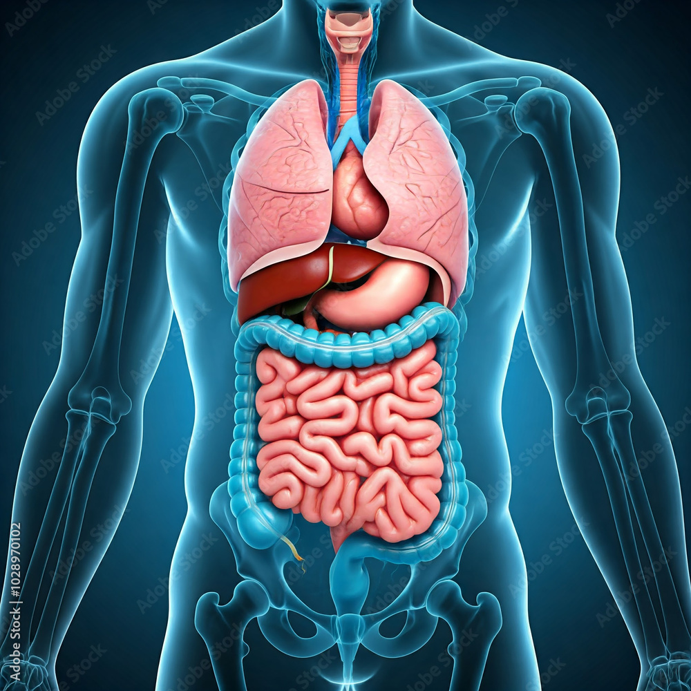 human heart anatomy. 3d rendered illustration of a human body. Human ...