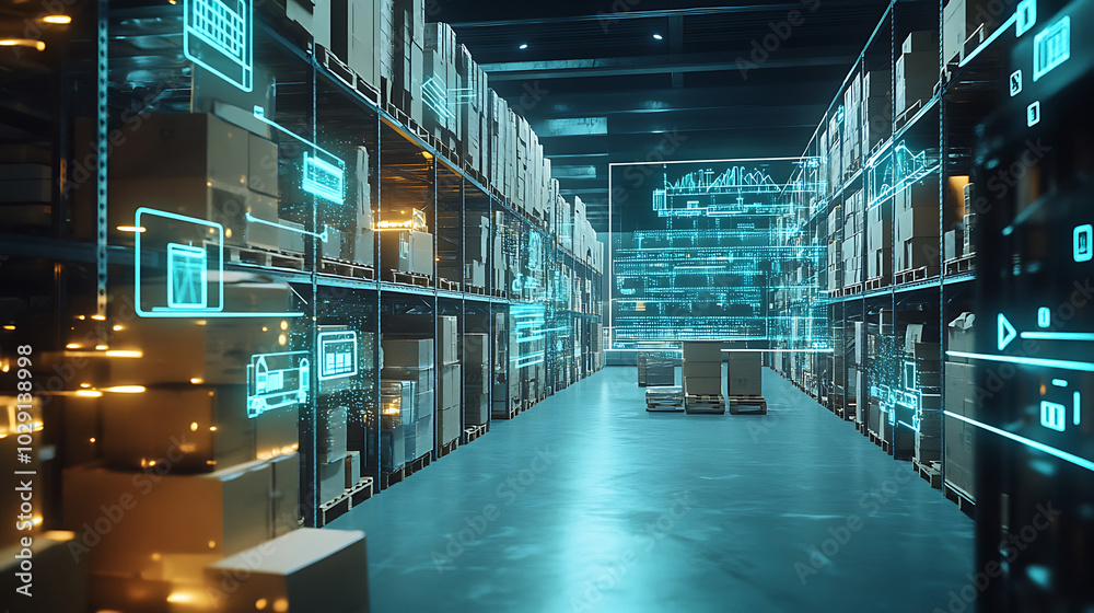 Smart warehouse management system using augmented reality technology to identify package picking ...