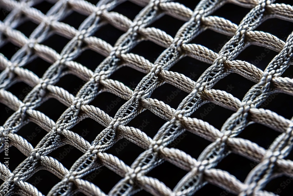 Seamless Mesh Thread Texture Patterns for Abstract Black and White ...