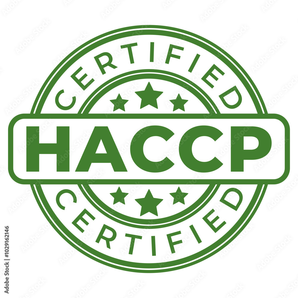 HACCP (Hazard Analysis Critical Control Points) Certified sign stamp ...