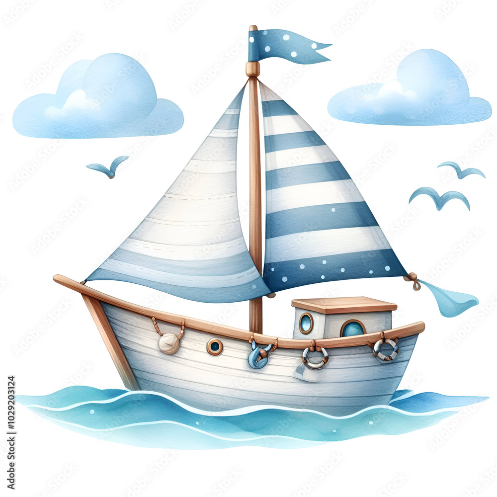 Cute Sailor Clipart, Sailor Boy Clipart, Lighthouse Clipart, Dolphin ...
