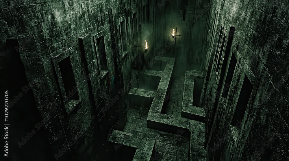 The Labyrinth's Embrace: A haunting, atmospheric photograph of a ...