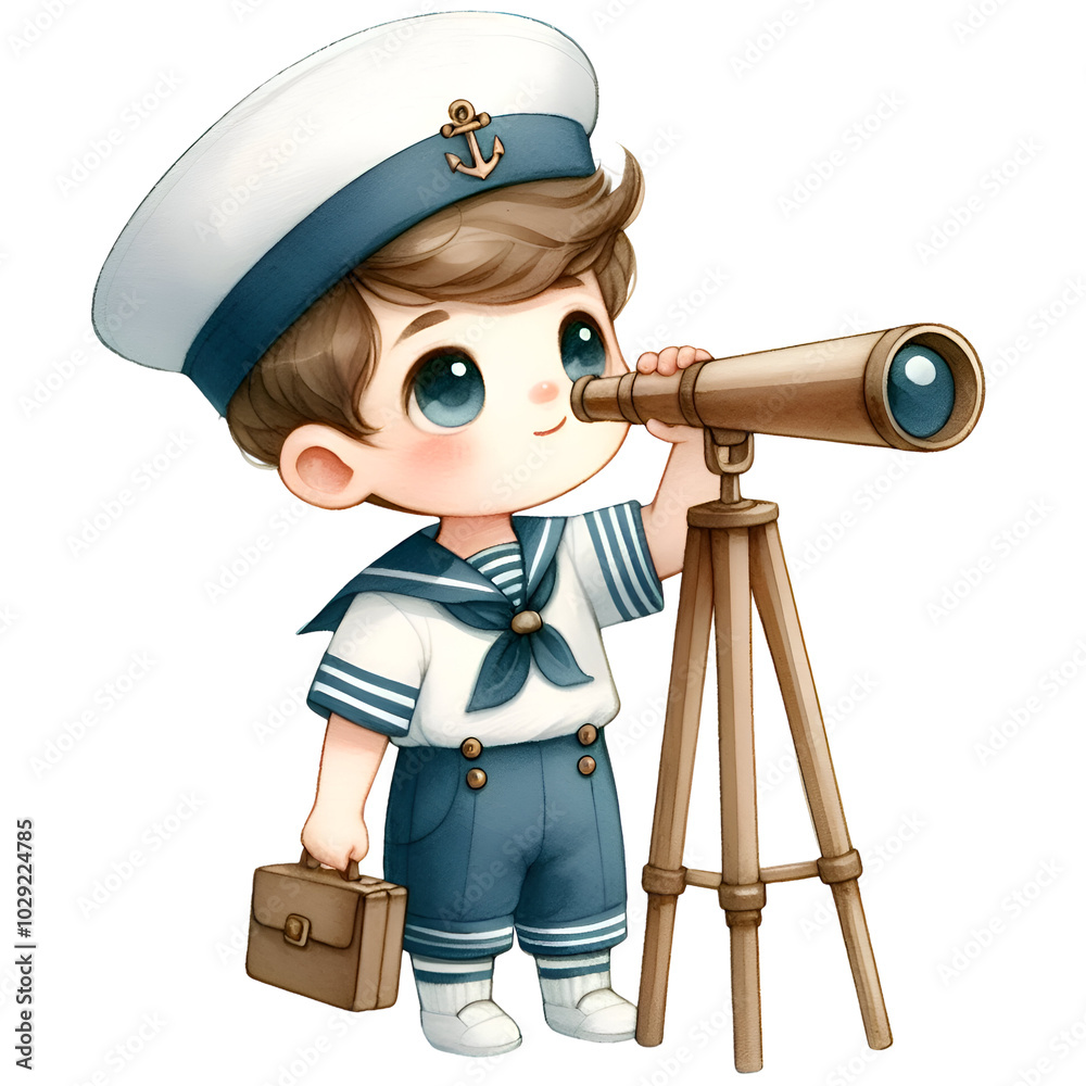 Cute Sailor Clipart, Sailor Boy Clipart, Lighthouse Clipart, Dolphin ...