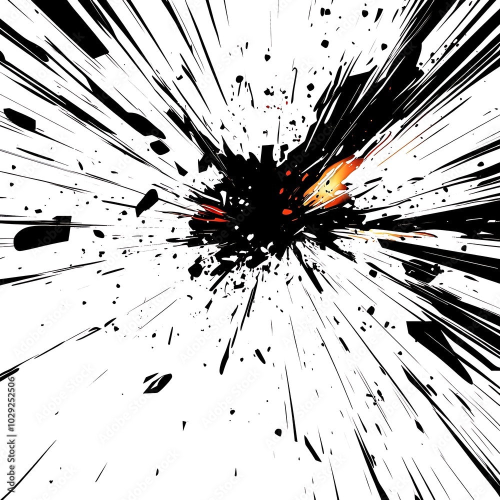 Dynamic manga motion effects with comic-style speed lines, action ...