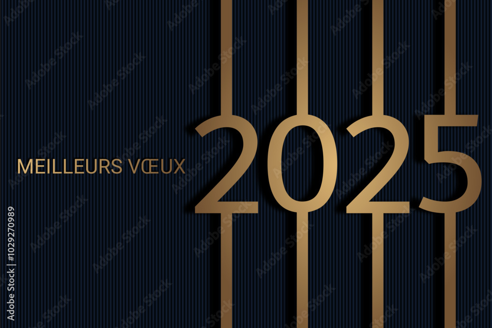 Bonne année - meilleurs vœux 2025 - vecteur pour affiche, bannière, salutation et célébration du ...