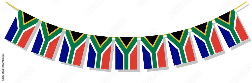 Illustration Stock south africa flag, bunting flag south africa ...